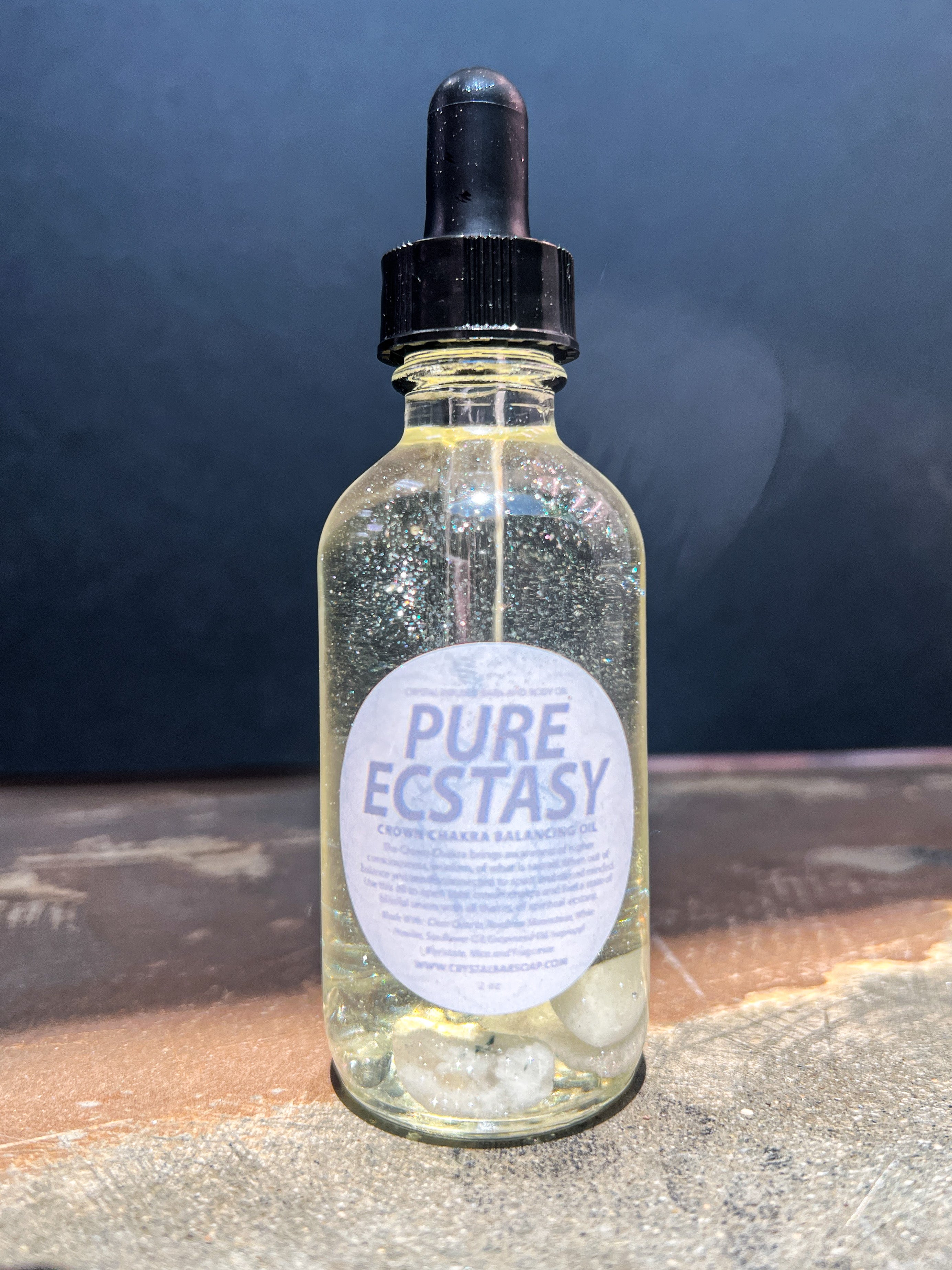 Pure Ecstasy Body Oil - Crown Chakra Balancing Oil for Spiritual ...